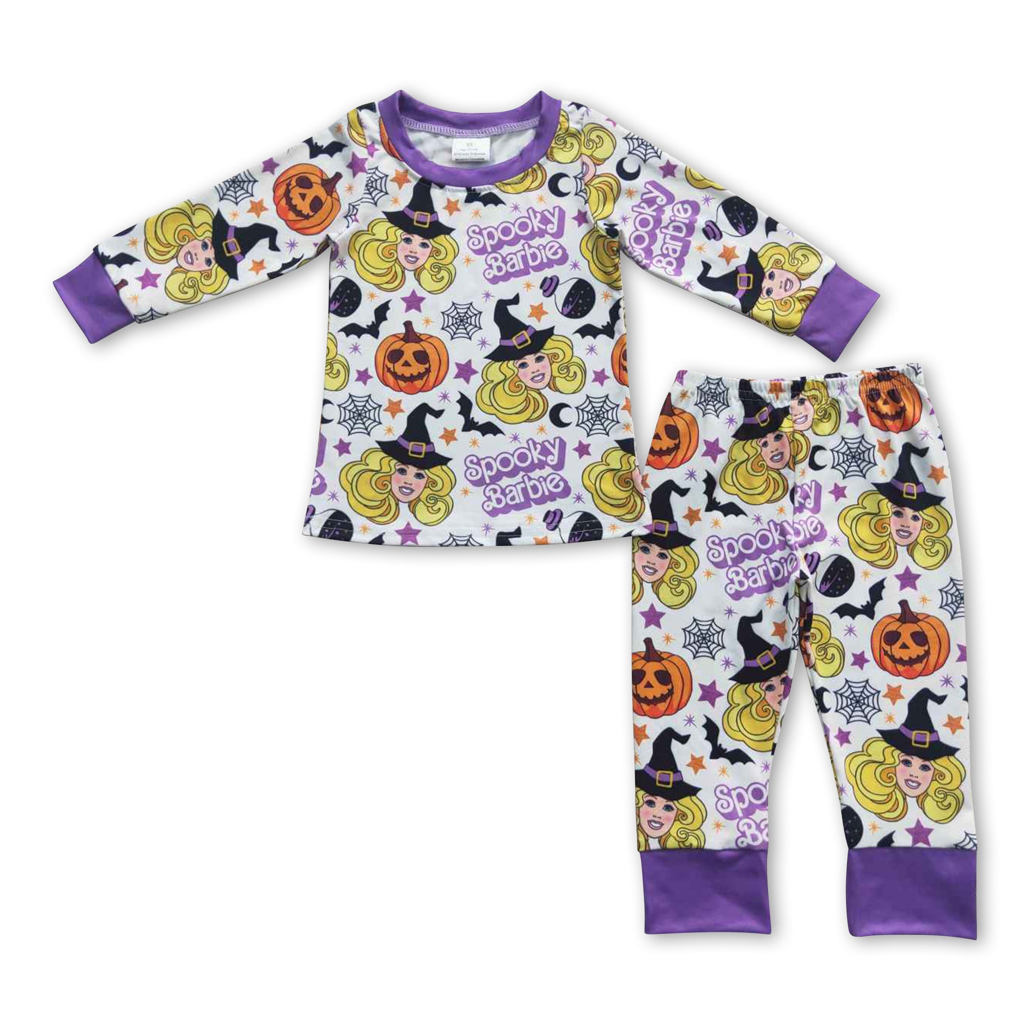 Pumpkin spooky party girls Halloween pajamas – Yawoo Garments