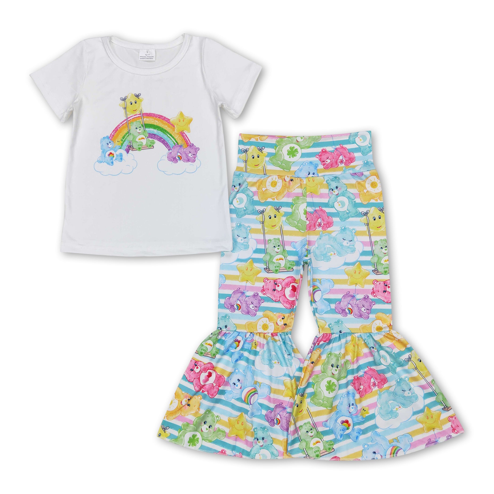 Rainbow bear clover girls st patrick's day clothes – Yawoo Garments