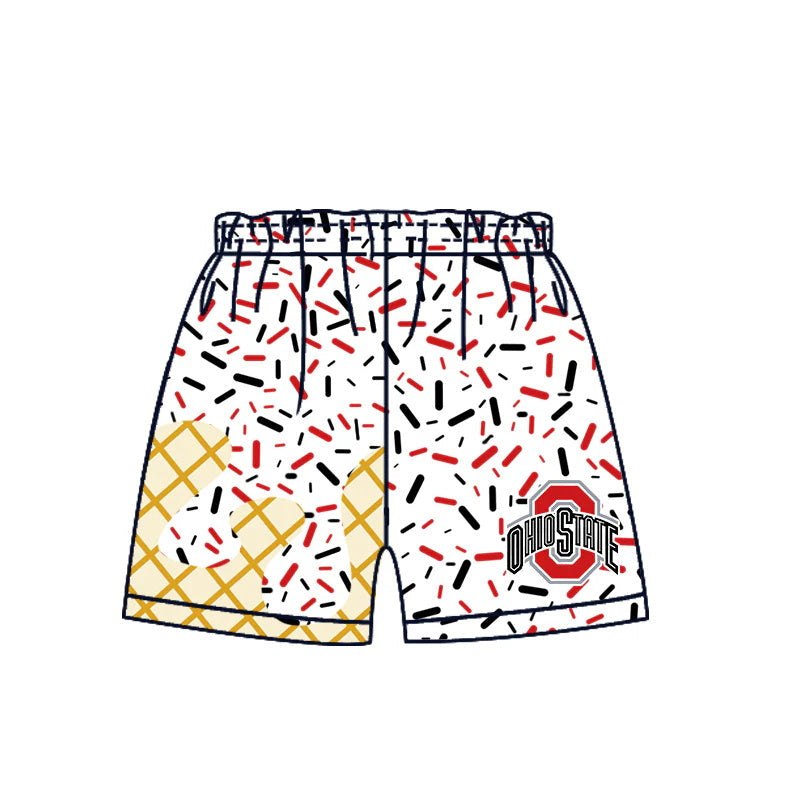 MOQ 3 pcs O red ice cream sprinkle boys team shorts – Yawoo Garment