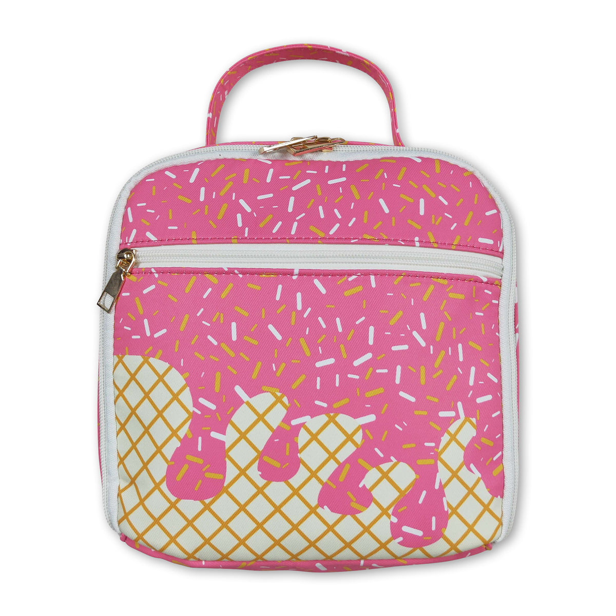 Pink ice cream sprinkle kids girls lunch box – Yawoo Garments