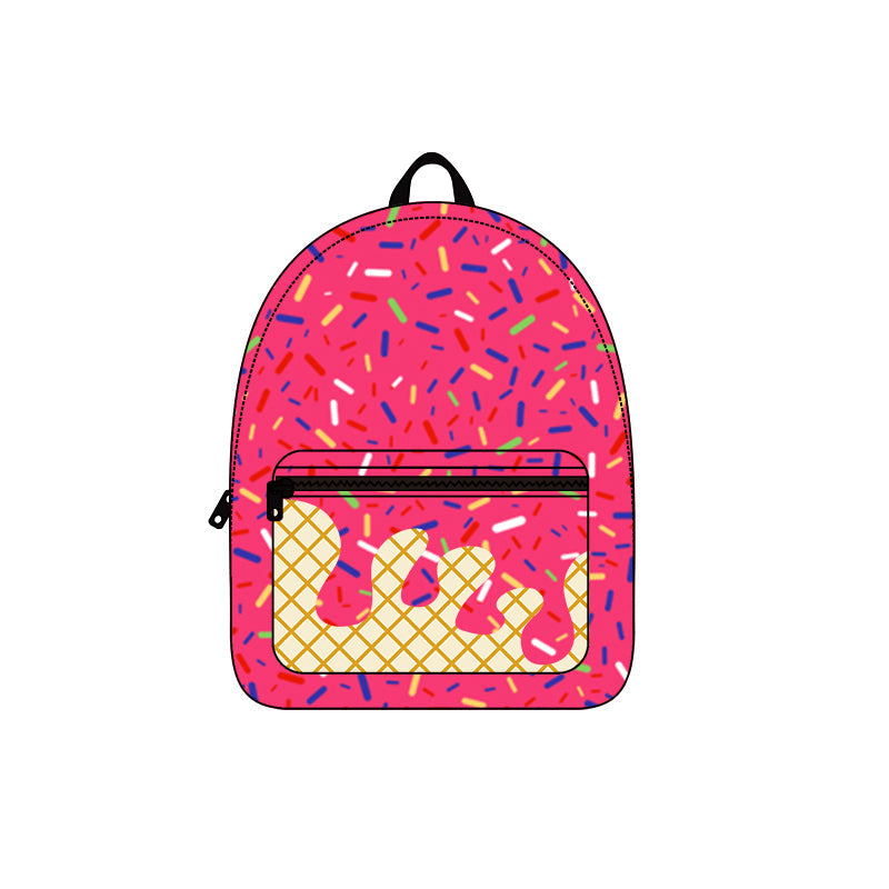 Pink ice cream sprinkle kids backpack – Yawoo Garment