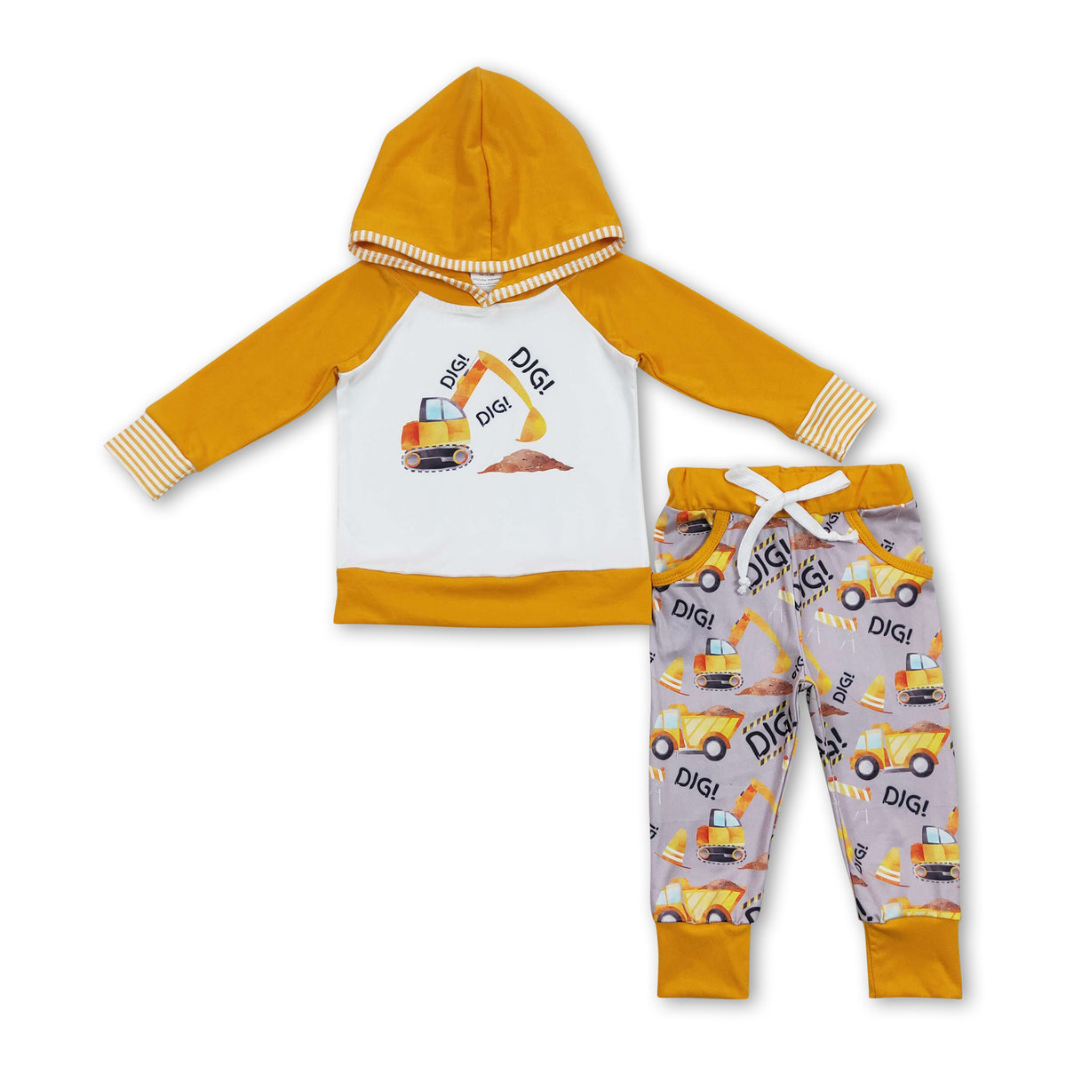 Dig excavator top pocket pants boys outfits – Yawoo Garments