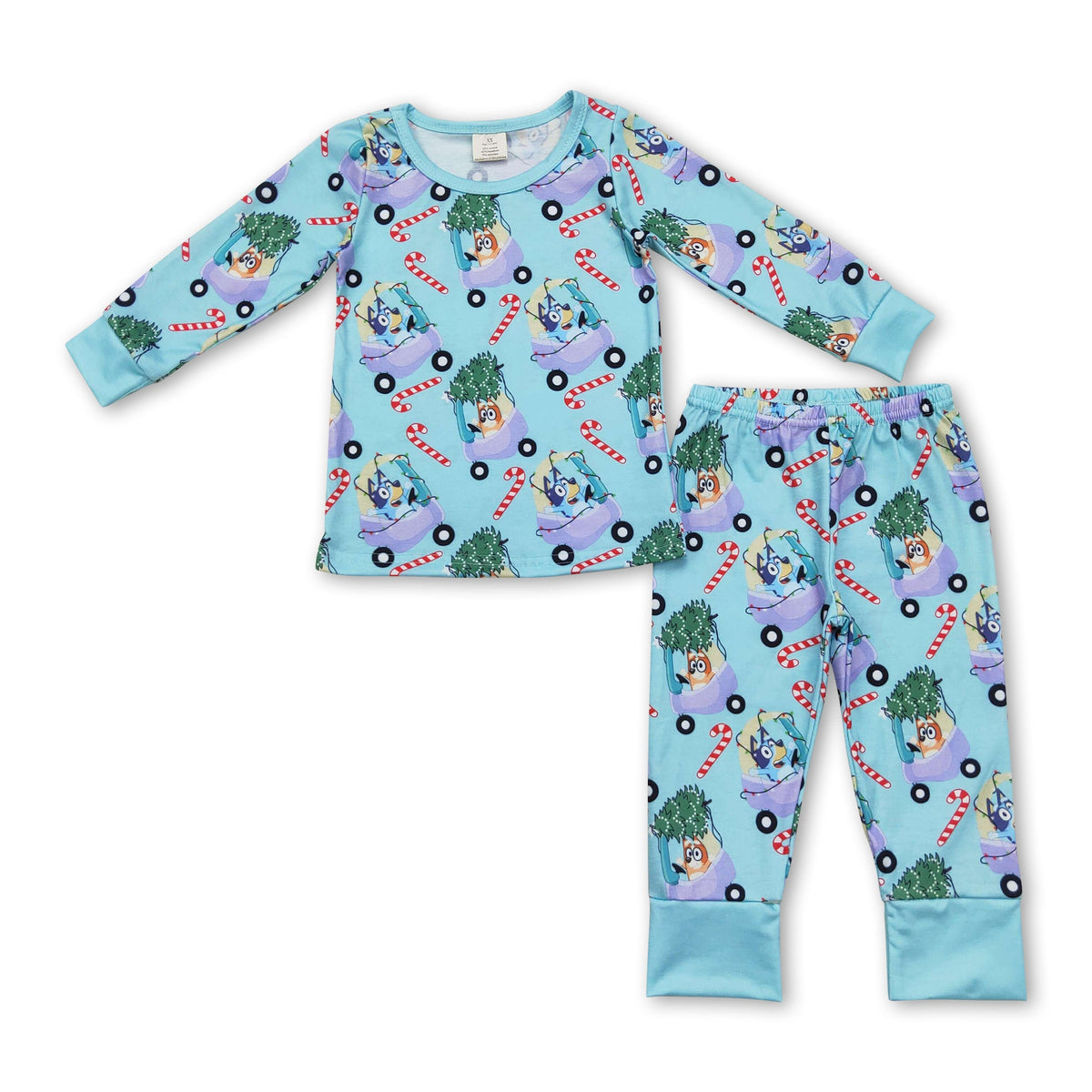 Dog Christmas tree car candy cane bamboo boys pajamas – Yawoo Garment