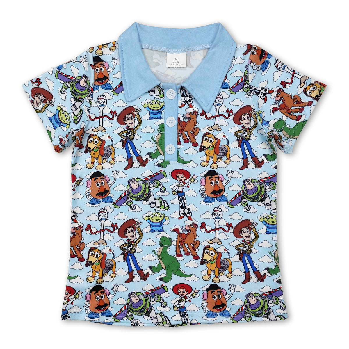 Blue short sleeves dog toy kids boys summer polo shirt – Yawoo Garment