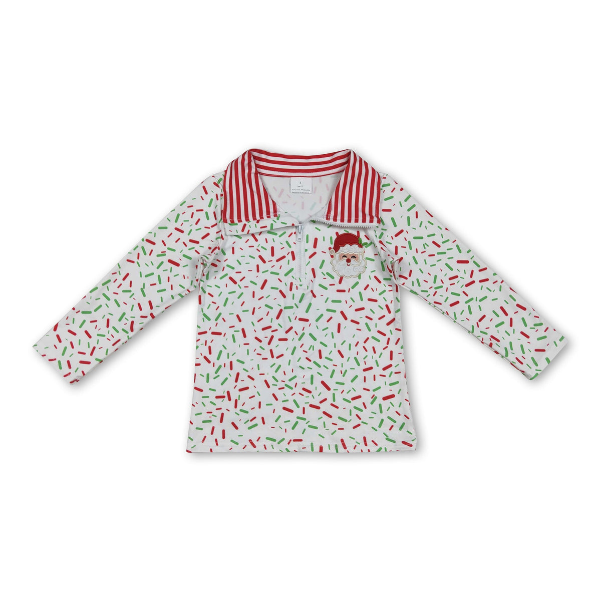 Red green ice cream sprinkle santa kids Christmas pullover – Yawoo Garment