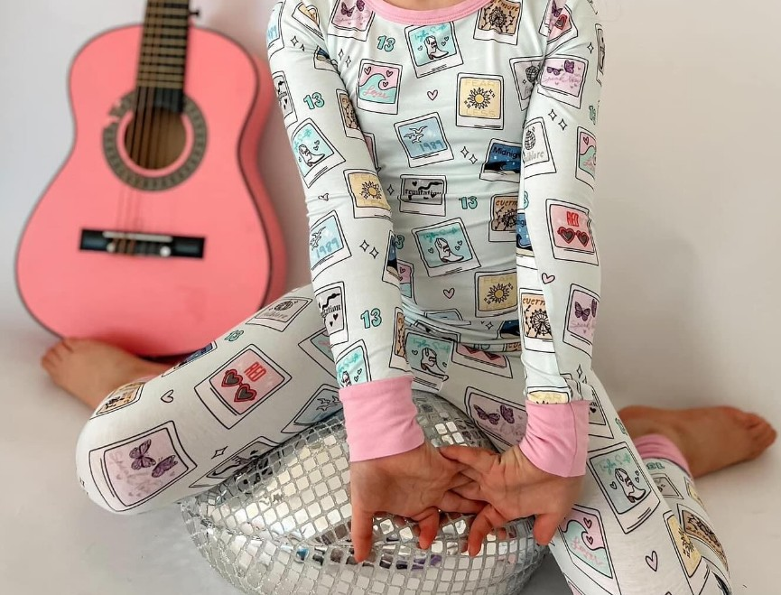 Long sleeves heart glasses singer girls pajamas – Yawoo Garments