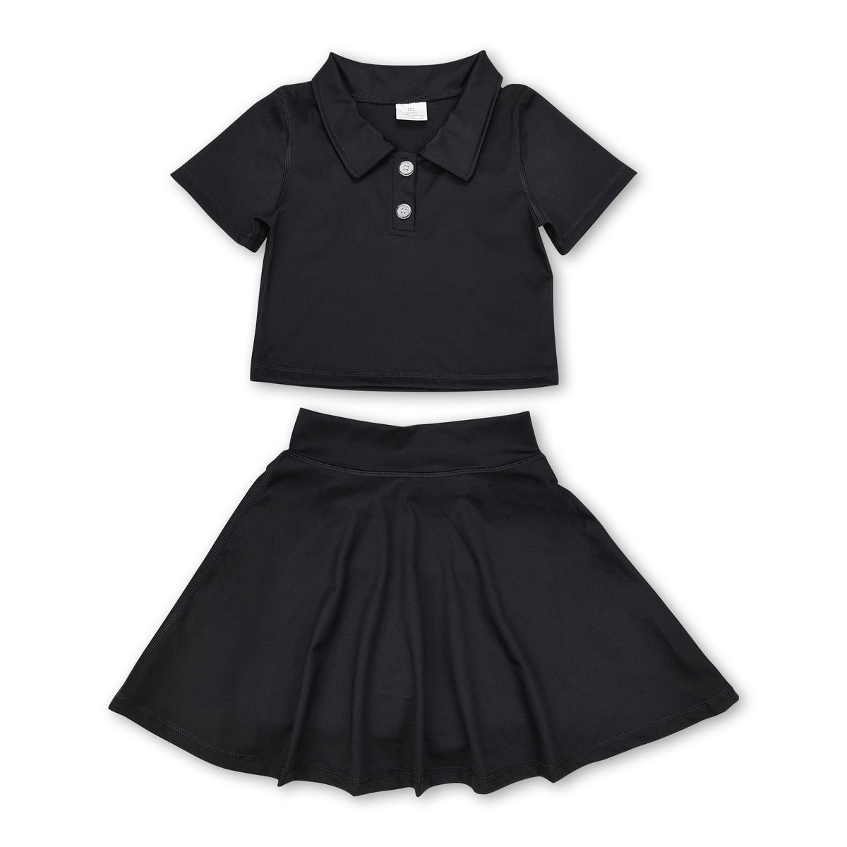 Back polo shirt skirt girls active wear set – Yawoo Garment