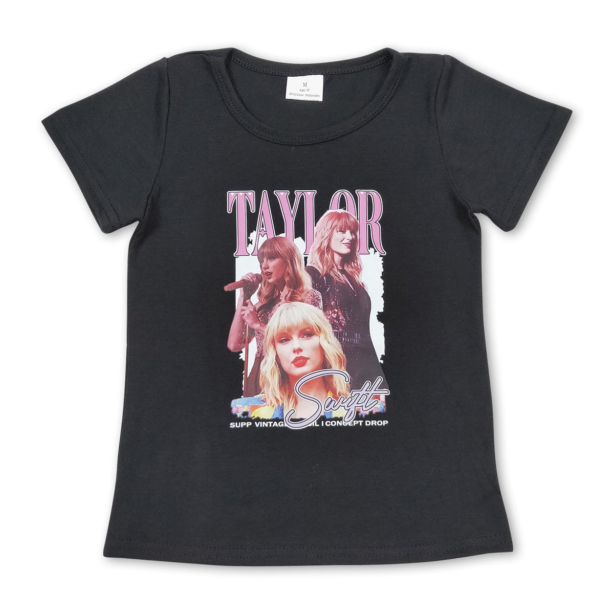 Black short sleeves music singer girls shirt – Yawoo Garment