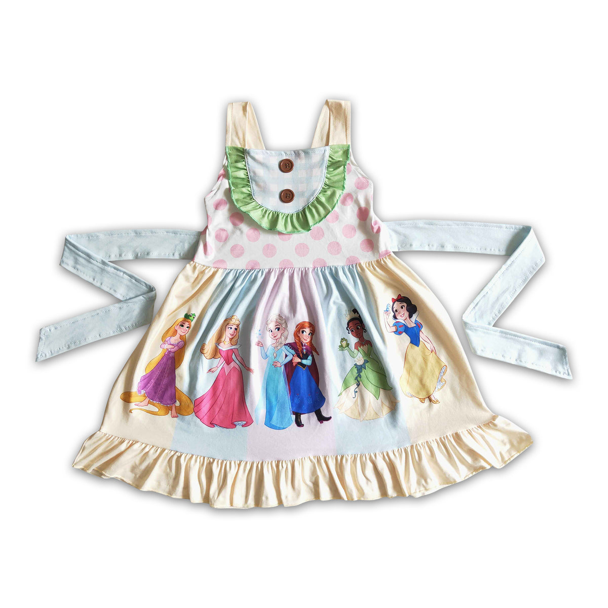 Sleeveless princess panel belt princess girls summer dresses – Yawoo ...