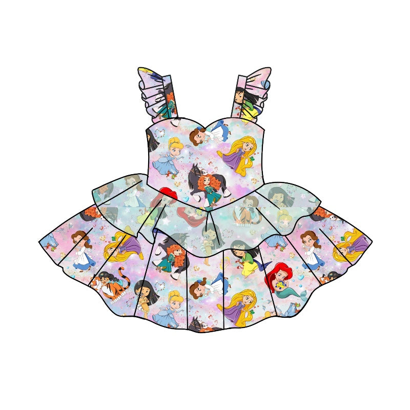 MOQ 5 Tie dye princess tulle baby girls dresses – Yawoo Garment