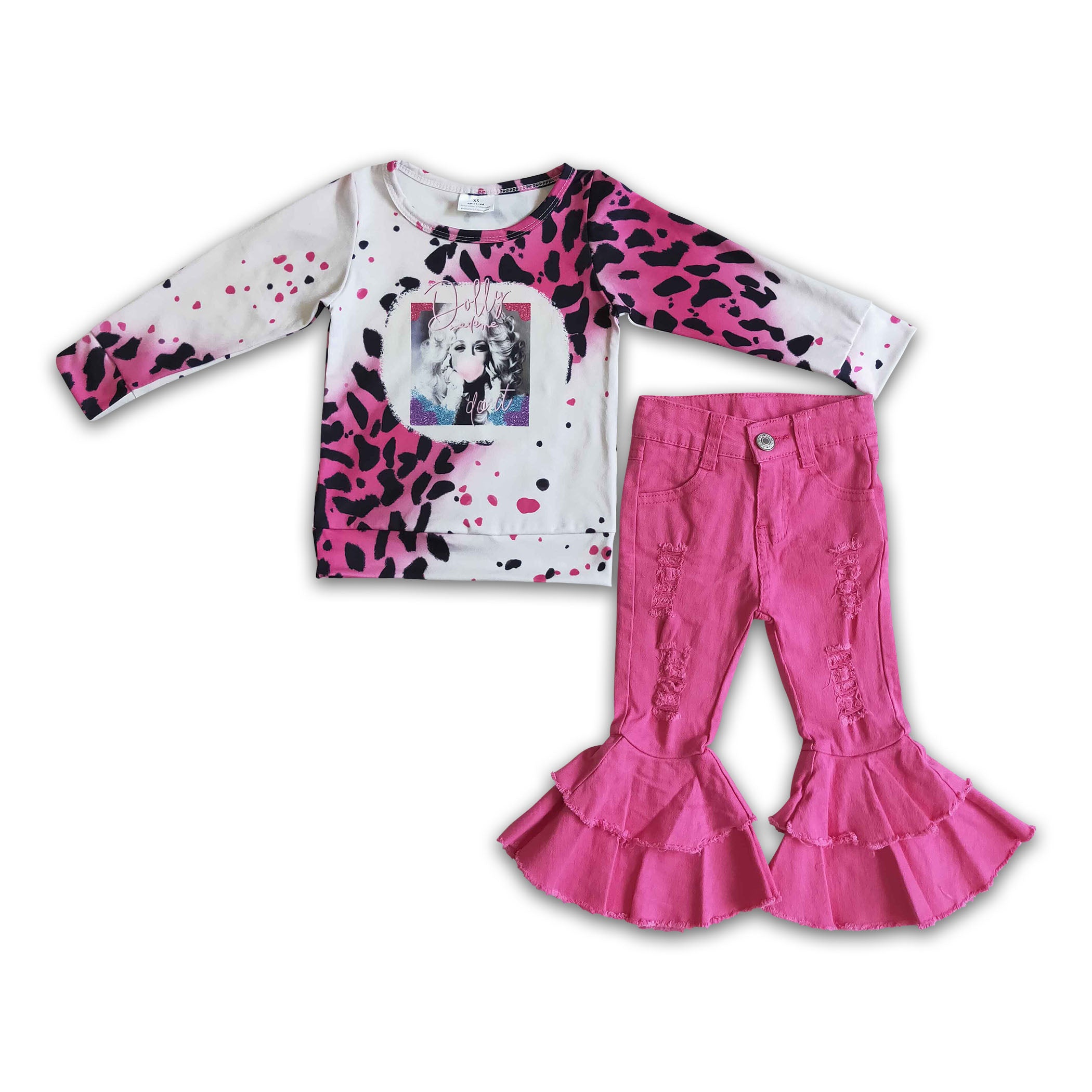 Milk silk sweater denim pants girls singer outfits – Yawoo Garments