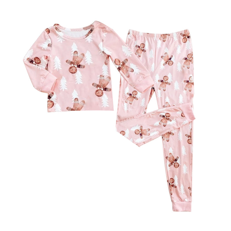 Pink gingerbread Christmas tree adult women pajamas – Yawoo Garments
