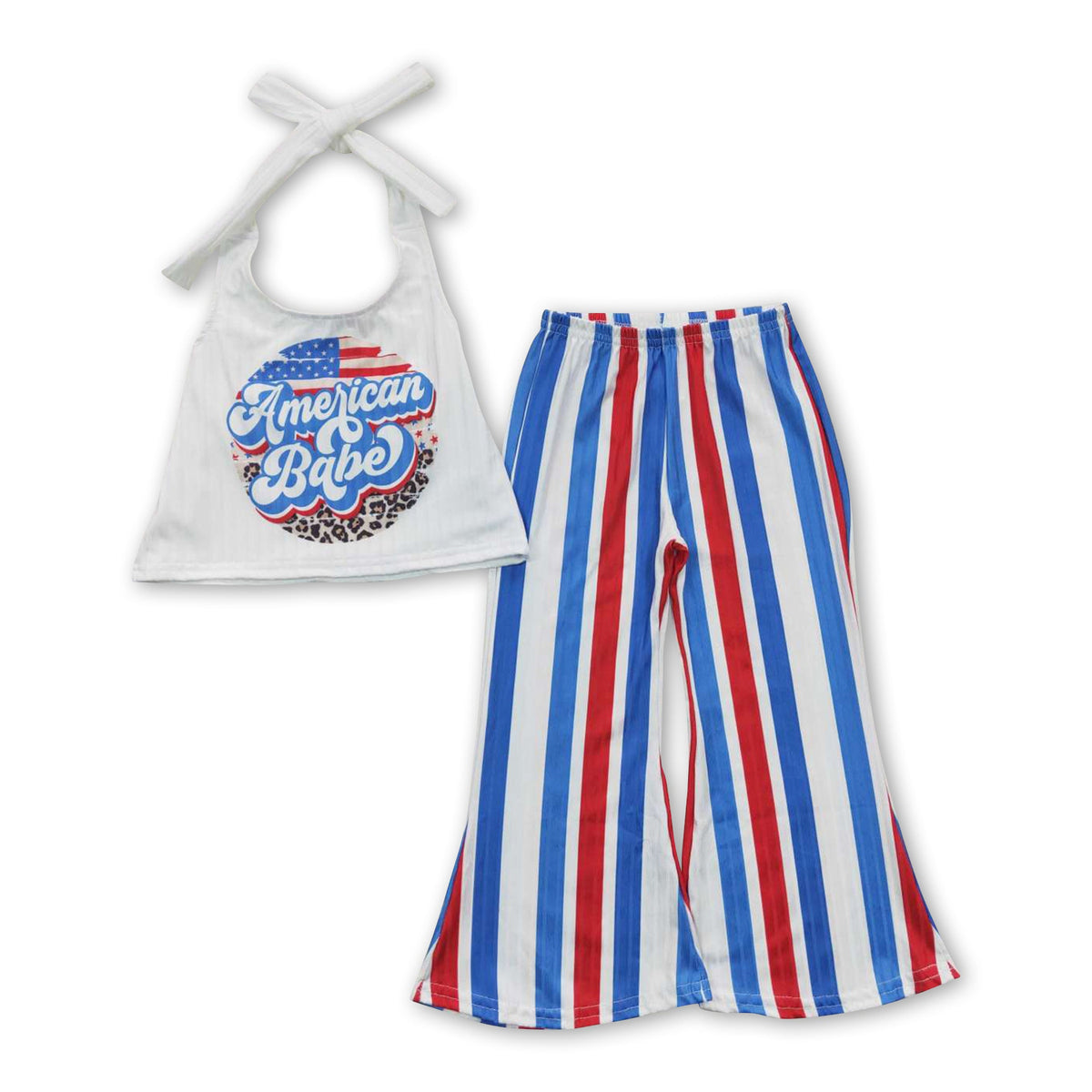 American babe halter top stripe pants girls 4th of july clothes – Yawoo ...