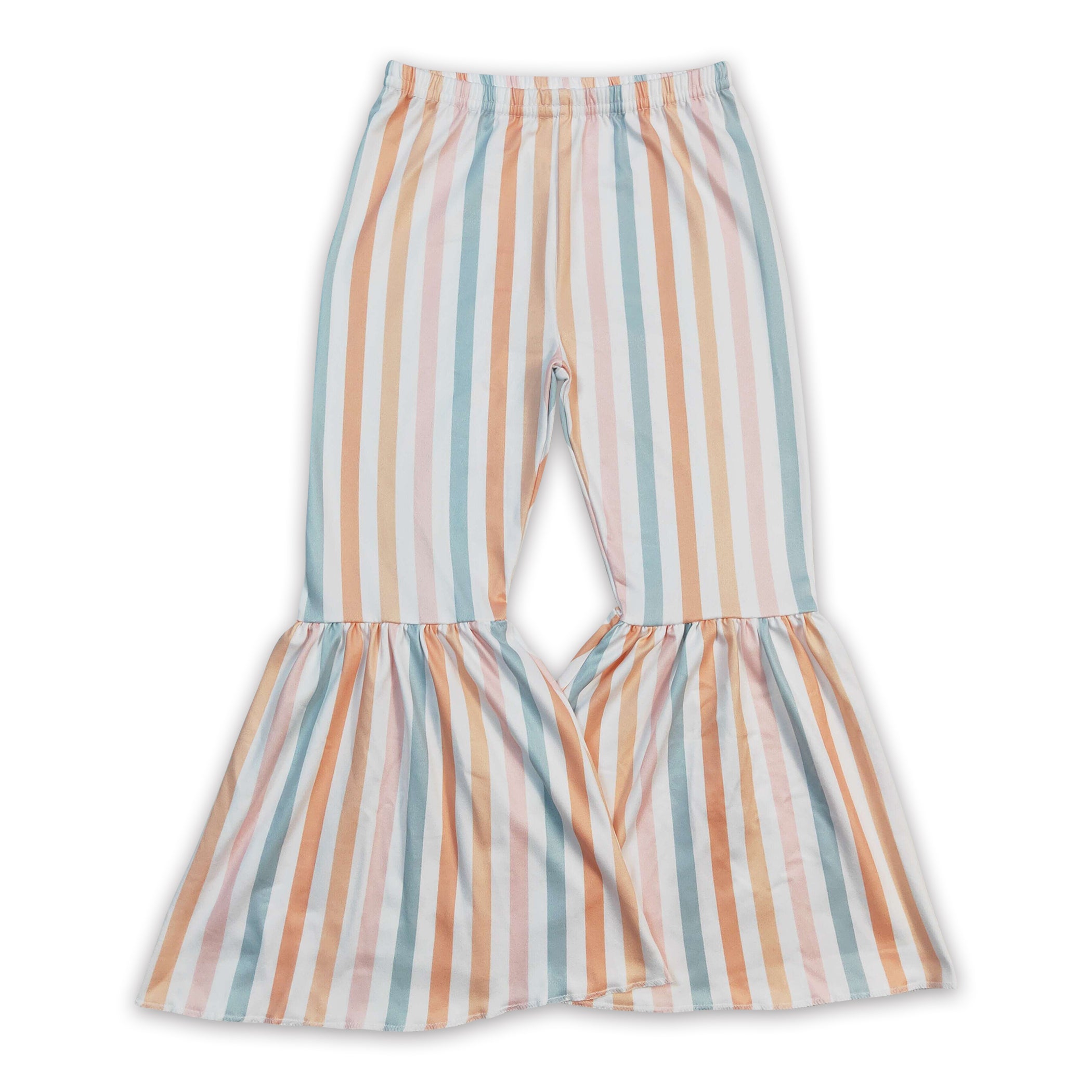 Colorful stripe kids girls bell bottom pants – Yawoo Garments