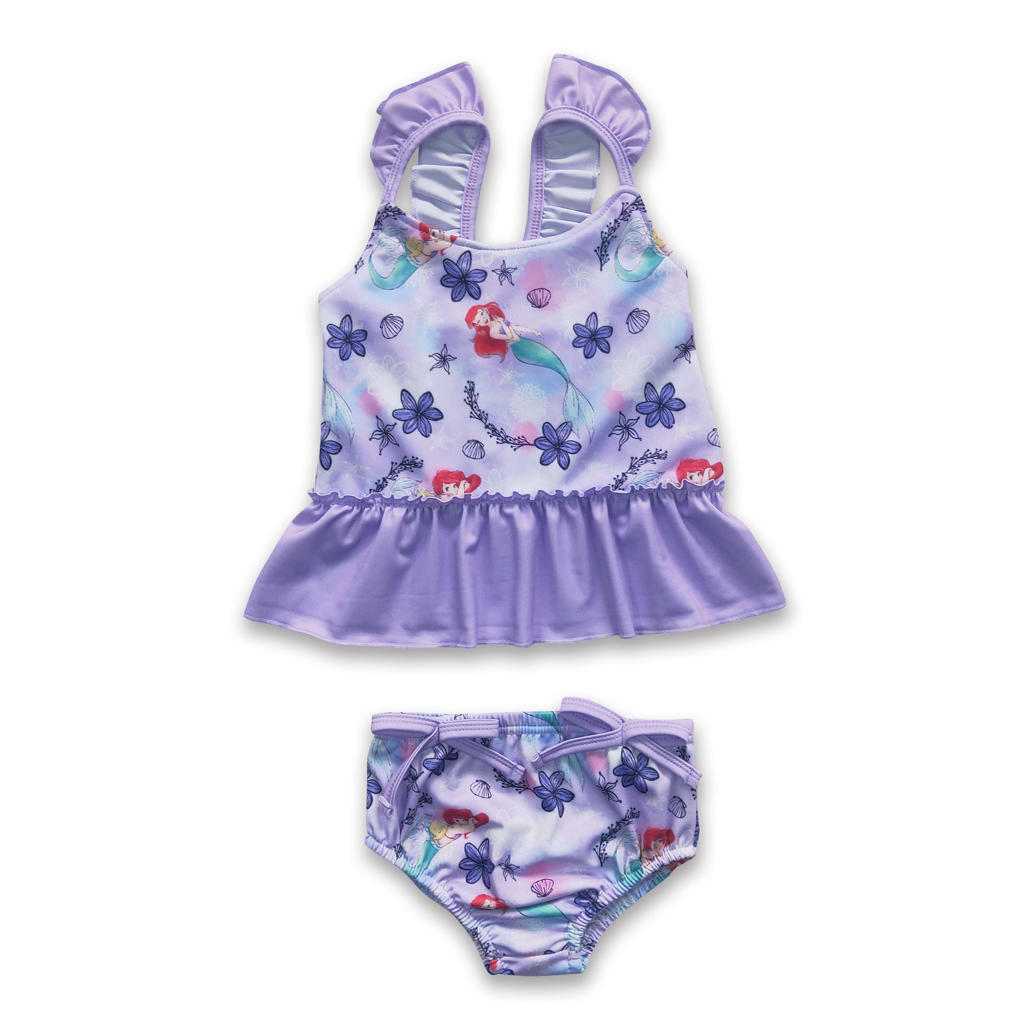 Lavender fishing princess baby girls summer swimsuit – Yawoo Garments